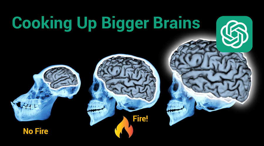 Cooking Up Bigger Brains in the Digital Era – ChatGPT and Cognitive Evolution